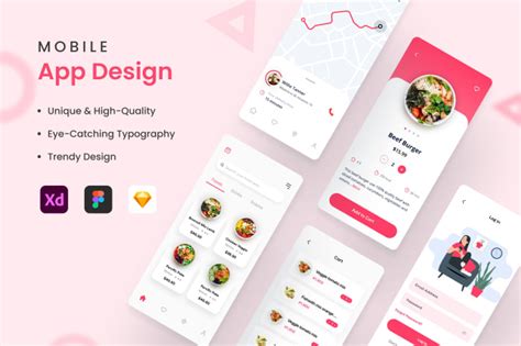 do trendy clean android ios mobile app ui ux design wireframe prototype