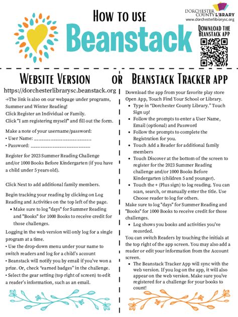 Fillable Online Using The Beanstack Tracker App Reading Adventures