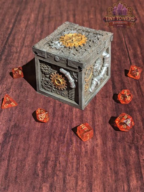 Steampunk Clockwork Cube 3d Printed Rpg Dice Jail Fates End Collection By Kim Bolt Etsy