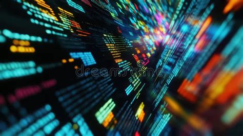 A Close Up View Of A Computer Screen Showing Colorful Code Stock Illustration Illustration Of