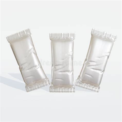 Protein Bar Packaging White Color And Realistic Render Stock Illustration Illustration Of