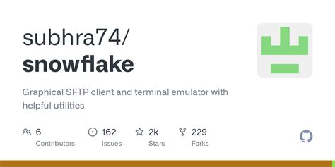 Github Subhra74snowflake Graphical Sftp Client And Terminal Emulator With Helpful Utilities