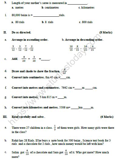 Cbse Class 3 Mathematics Worksheet Set O Cbse Class 3 Mathematics Worksheet Set O