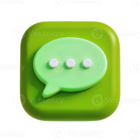 Green Chat Icon With Three Dots For Messaging Apps 58818171 Png