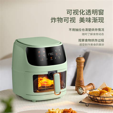 跨境可视家用多功能一体空气炸锅跨境批发智能彩屏触摸空气炸锅 阿里巴巴