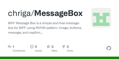 Github Chrigamessagebox Wpf Message Box Is A Simple And Free