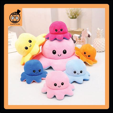 TIKTOK Flip Octopus Doll Happy Face Angry Face Reversible Shopee Philippines