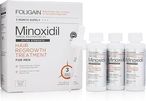 Foligain 5 Minoxidil Extra Strength Hair Regrowth Treatment For Men