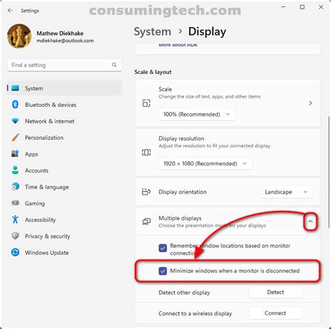 Enable Disable Minimize Windows When Monitor Is Disconnected In Windows 11