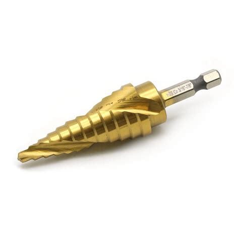 Temo M35 Cobalt Spiral Flute Step Drill Unibit With Titanium Coating