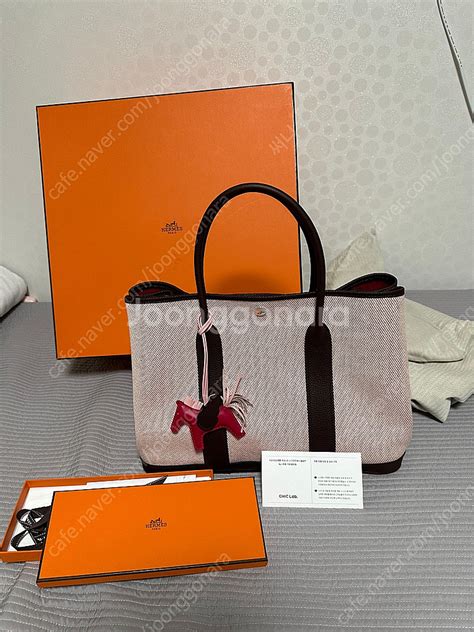 에르메스 가든파티 36 캔버스 숄더백 중고나라