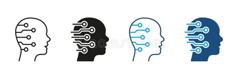 Digital Technology And Artificial Intelligence Pictogram Tech Science
