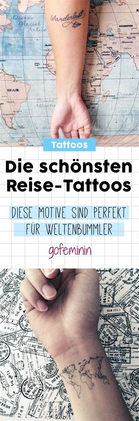 Wanderlust And Fernweh Diese Kleinen Travel Tattoos Machen Lust Aufs Reisen Seyahat Dövmesi