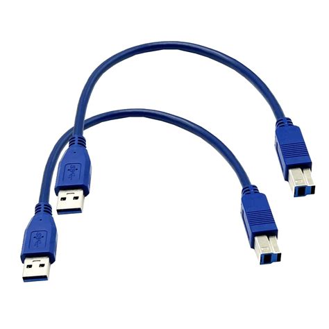 Seadream Usb3 0 Printer Cable 2pack 1 Ft 30cm Superspeed Usb 3 0 Type A Male To Type B Male