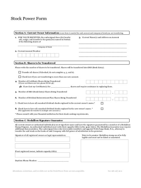 Fillable Online Blank Stock Power Form Fill Online Printable Fillable Blank Fax Email