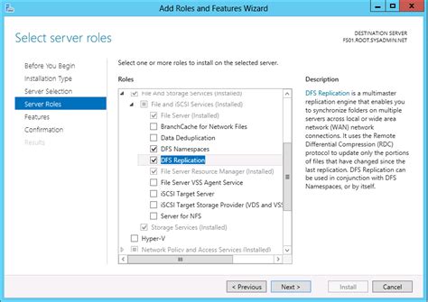 Microsoft Windows Server 2012 Install Distributed File System Dfs