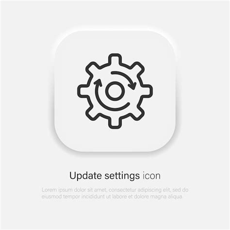 Premium Vector Update System Icon Vector Gear With Arrows Line Web Symbol In Neumorphism Style