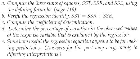 Solved Compute The Three Sums Of Squares SST SSR And SSE Chegg