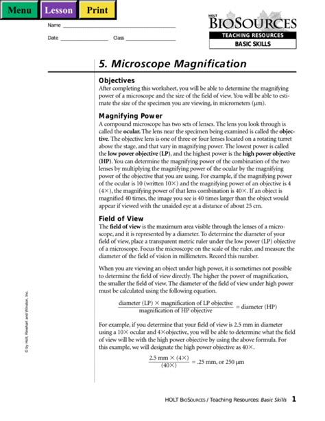 Microscope Magnification Questions Ks3 At Michael Mock Blog