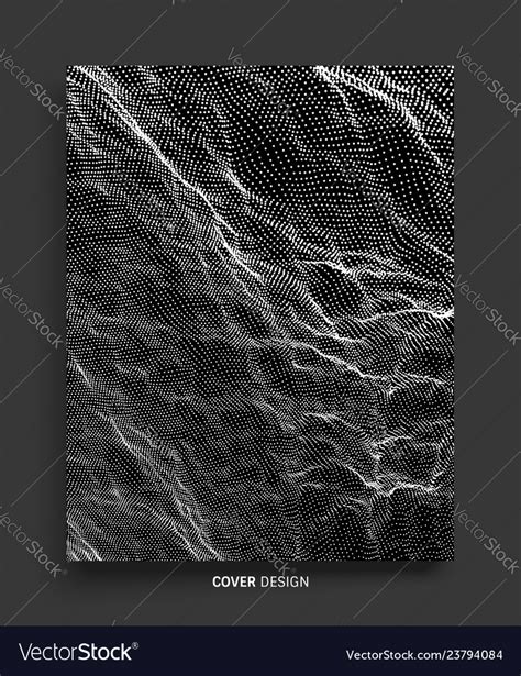 Array With Dynamic Particles 3d Grid Surface Vector Image