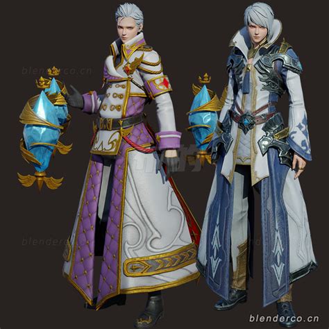 Blender游戏角色模型美男战士 Blender布的