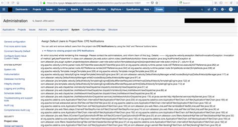 Editing Default Members In Project Roles Throws A Null Pointer Exception Jira Atlassian