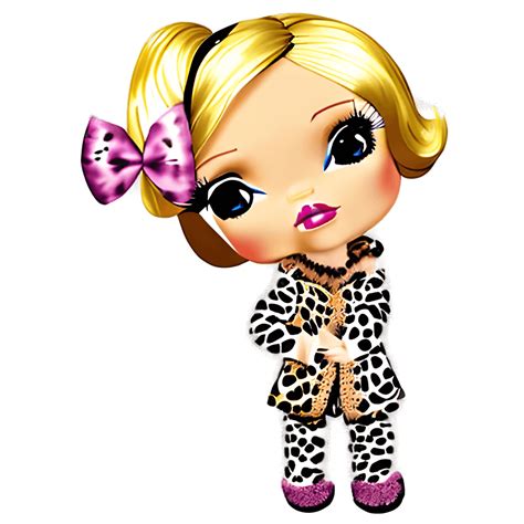 Cute Blonde Hair Barbie Doll Wearing Leopard Jacket · Creative Fabrica