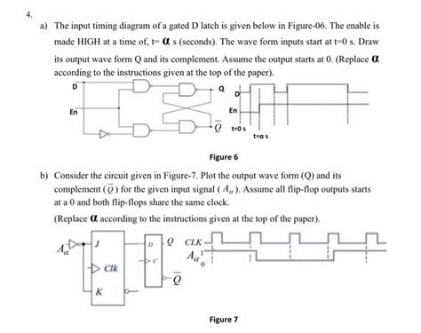 Solved A The Input Timing Diagram Of A Gated D Latch Is Chegg