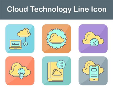 Cloud Technology Vector Icon Set 20650917 Vector Art At Vecteezy