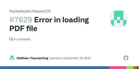 Error In Loading Pdf File · Issue 7629 · Paddlepaddlepaddleocr · Github