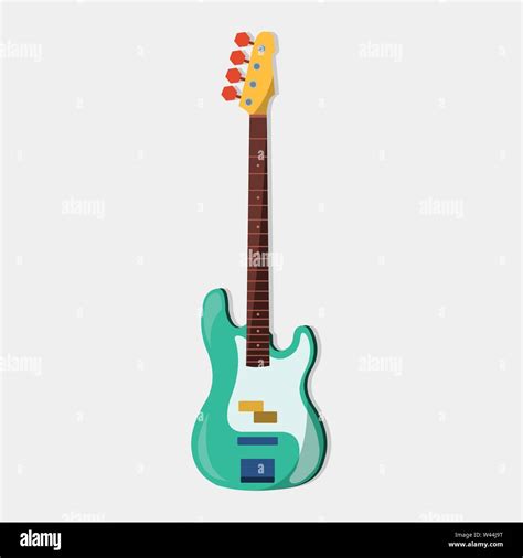 Green Bass Guitar Vector Illustration Stock Vector Image And Art Alamy