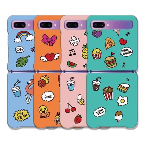 4색패턴 무광 Z플립하드케이스