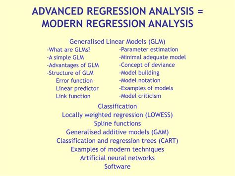 Ppt Lecture 5 Advanced Modern Regression Analysis Powerpoint Presentation Id3302309