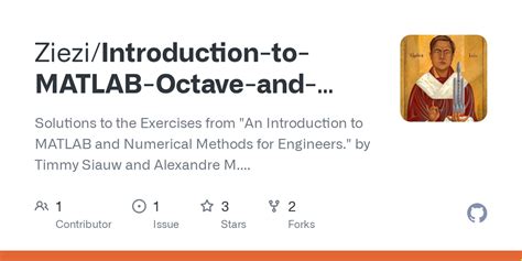Github Zieziintroduction To Matlab Octave And Numerical Methods For