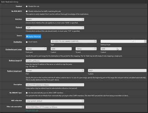 NAT Reflection Mode For Port Forwards Not Working For Internal IPs To