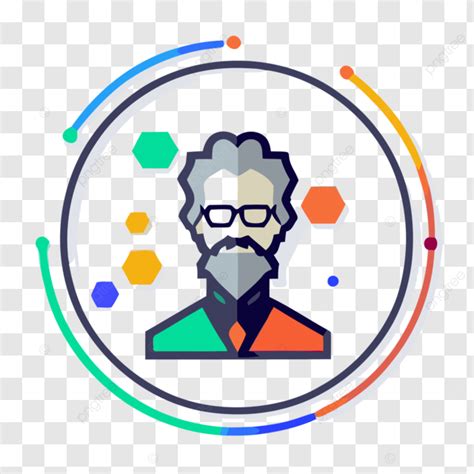 수염을 기른 남자의 아이콘 벡터 흰색 바탕에 과학자의 단순한 다채로운 아이콘 그림자 없음 작은 프레임 중앙 Png 일러스트 및 벡터 에 대한 무료 다운로드 Pngtree