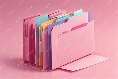 Premium Ai Image 3d Folder And Paper For Management Multimedia File Document Efficient Work On