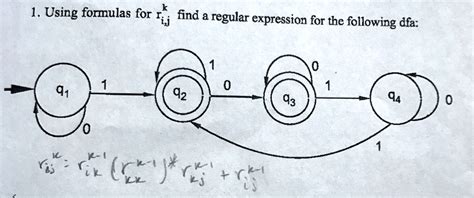 Solved Using Formulas For R Find A Regular Expression For The