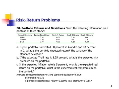 PPT Risk Return Problems PowerPoint Presentation Free Download ID