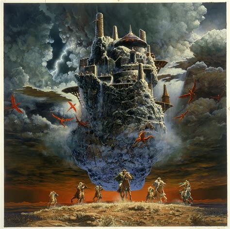 The Flying Citadel Glossy Photo Print Keith Parkinson