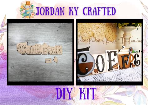 Coffee DIY Word Block Latte Word Block DIY Coffee Word Decor Coffee Kitchen Sign DIY Coffee