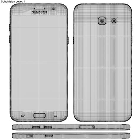 Samsung Galaxy A7 2017 Gold Sand Modelo 3d 39 3ds Fbx Max Obj