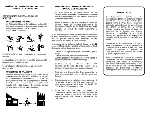 Est Triptico Procedimiento Que Hacer En Caso De Accidentes 2020 øcu
