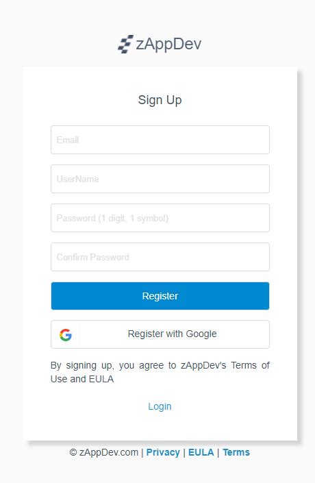 Login Zappdev Docs