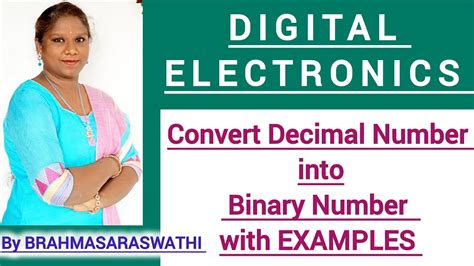 convert decimal number into binary number examples youtube
