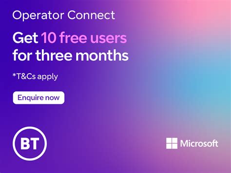 Operator Connect For Microsoft Teams BT S Global Unit