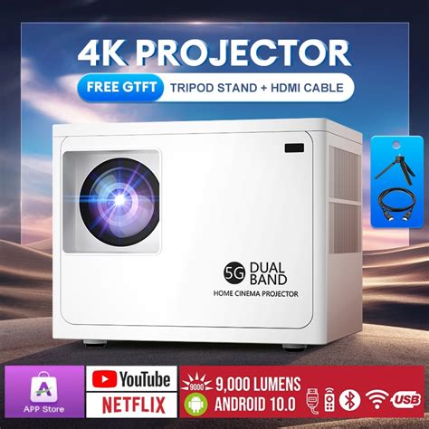 Expose Smart Projector Android Bluetooth K Mini Projector Gb Wifi Home Theater Support