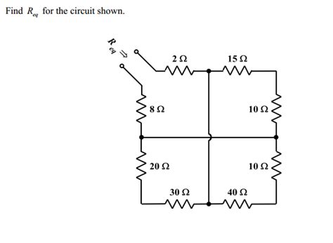 solved find r eq for the circuit shown