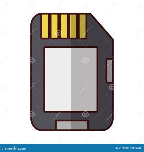 Microsd Flash Memory Stock Vector Illustration Of Computer 81141264