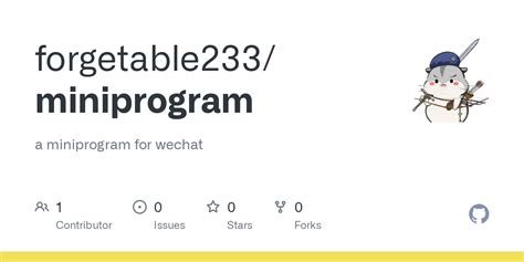 Github Forgetable233miniprogram A Miniprogram For Wechat